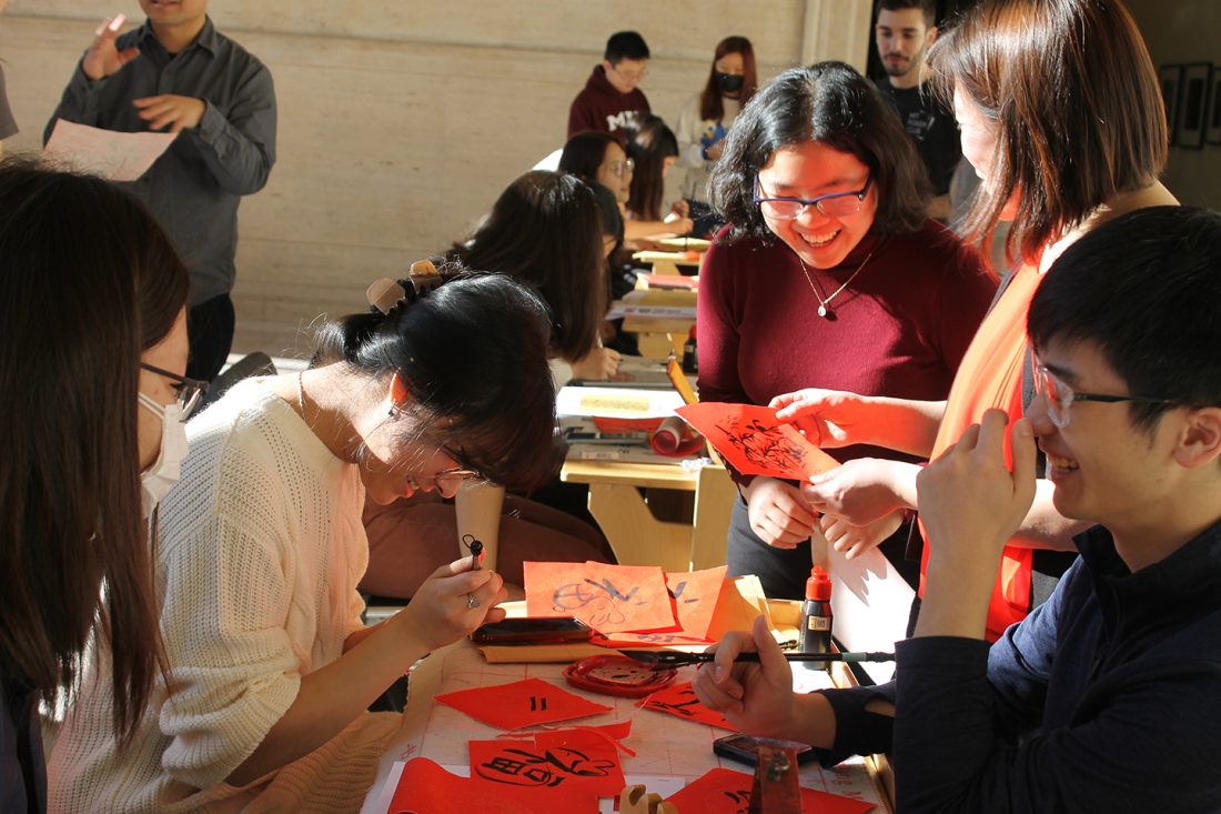 Lobby 10 was filled with the joyous atmosphere of Chinese New Year ...